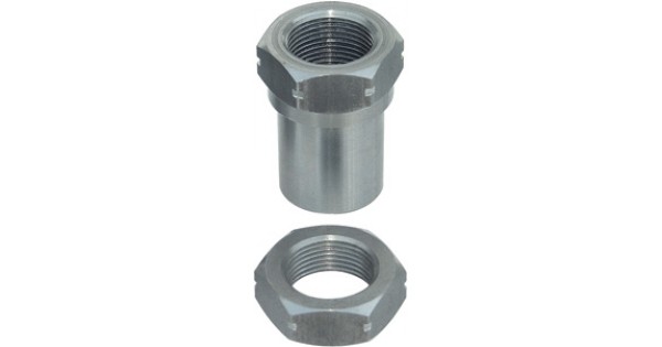 3/4" Left Hand Hex Bung w/ Jam Nut by Currie